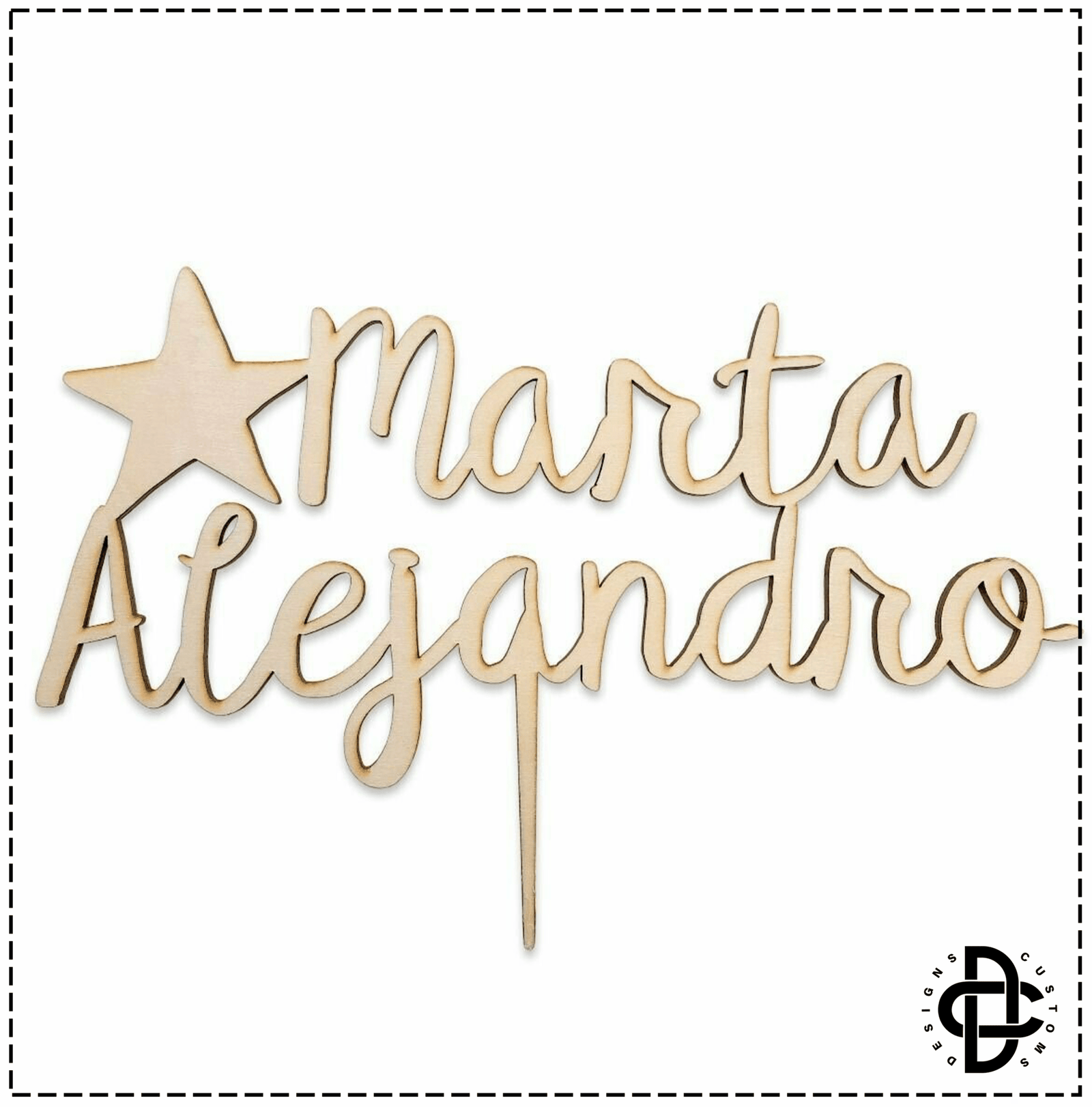 Cake Topper Estrella - Designs Custom - Personalizamos tu sueño